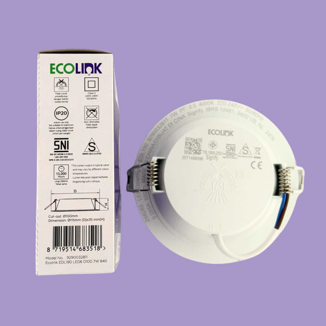 Ecolink EDL190 LED6 D100 7 Watt slim downligt LedAydinlatma.com | Doğru ...